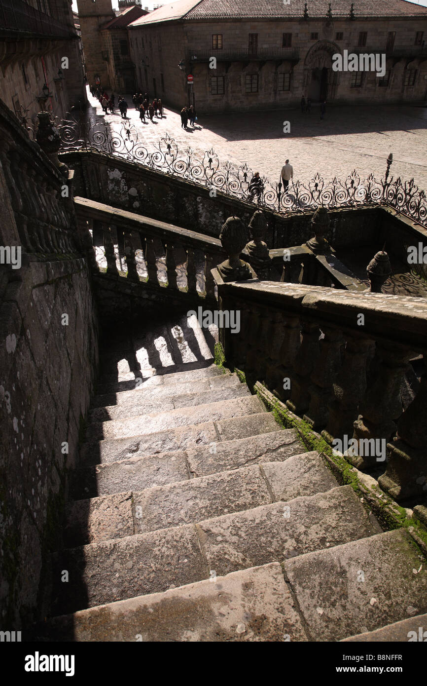 Santiago cathedral steps hi-res stock photography and images - Alamy