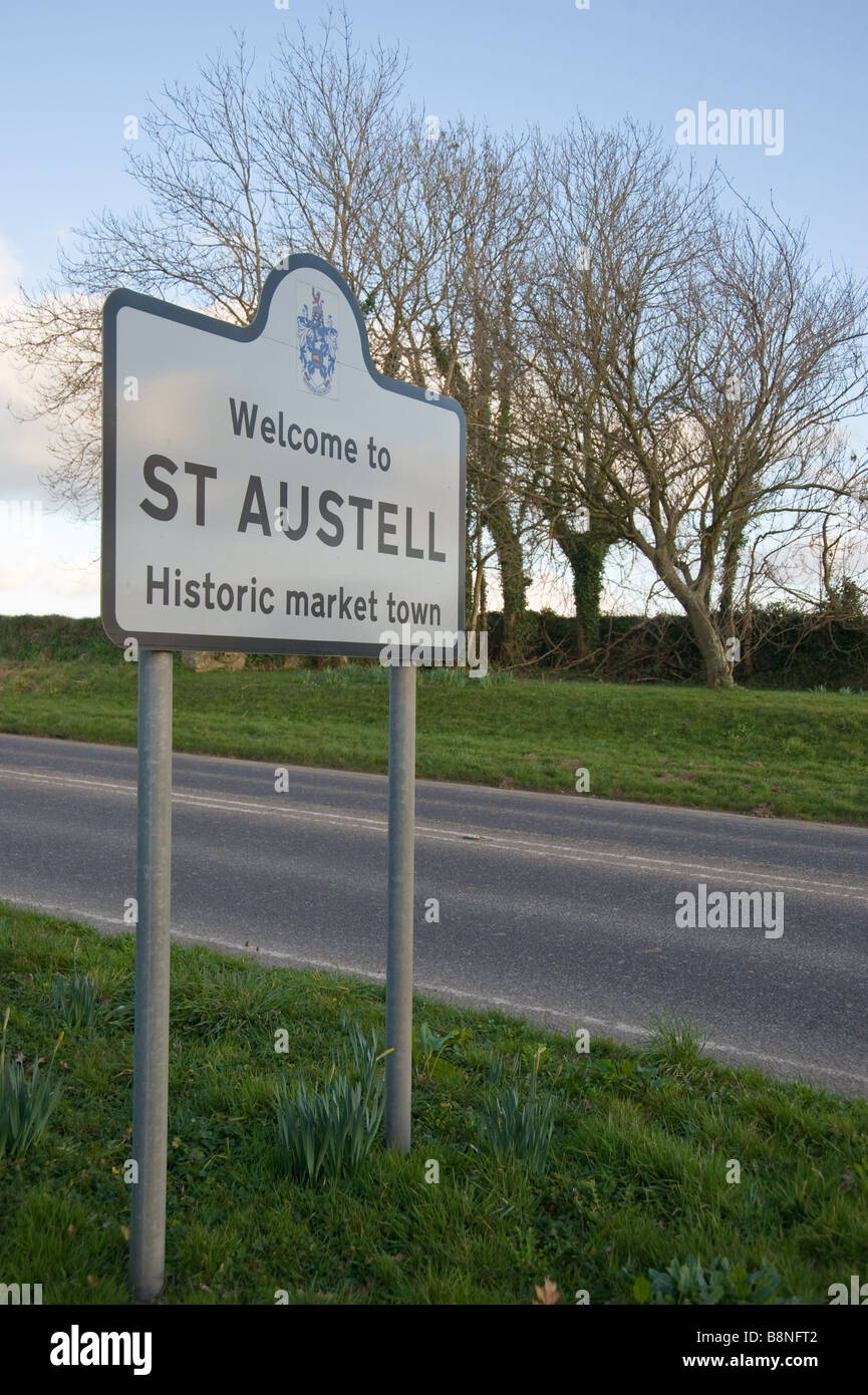 Welcome to cornwall sign hi-res stock photography and images - Alamy
