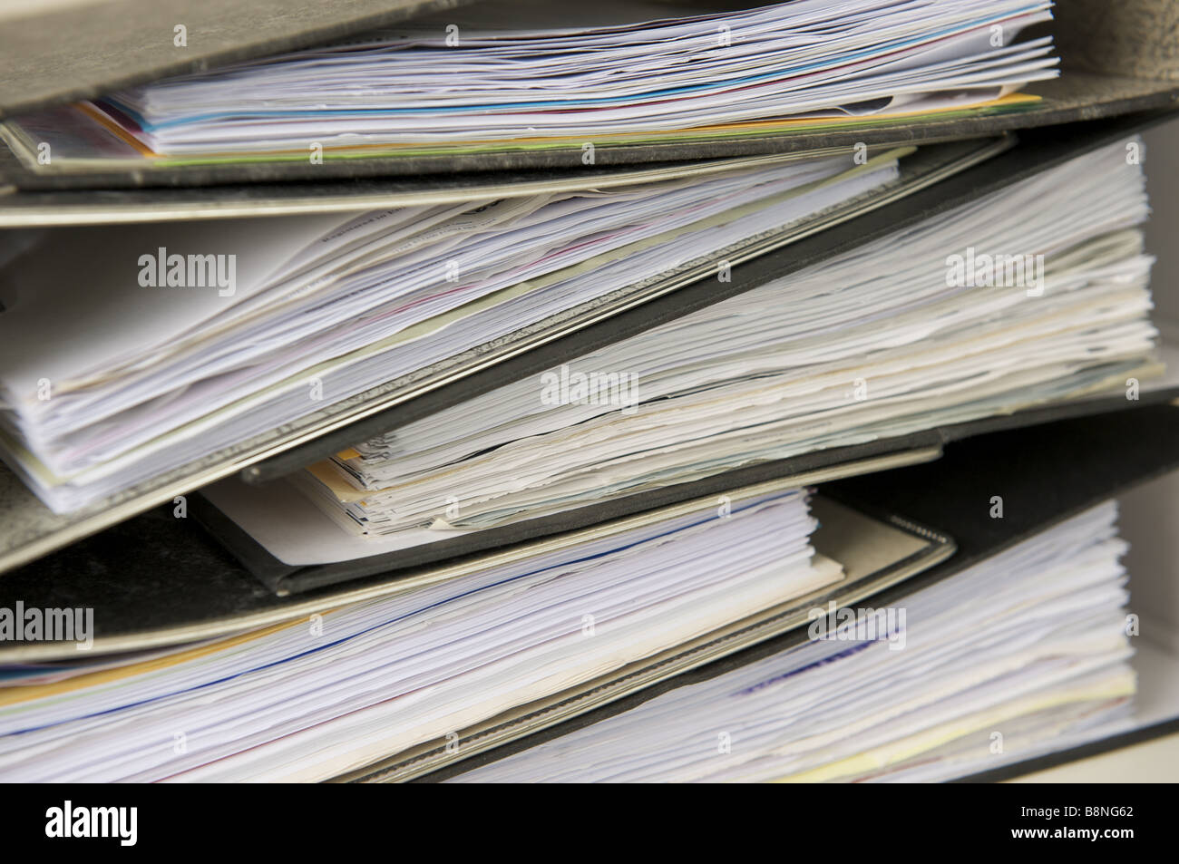 Closeup of stack of business files Stock Photo - Alamy