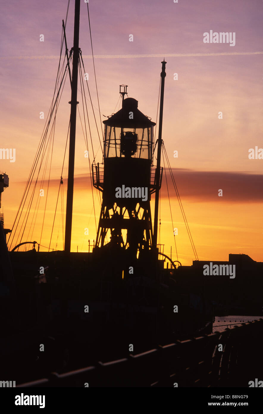 Helwick Lightship at sunset Marina Maritime Quarter Swansea Wales UK ...