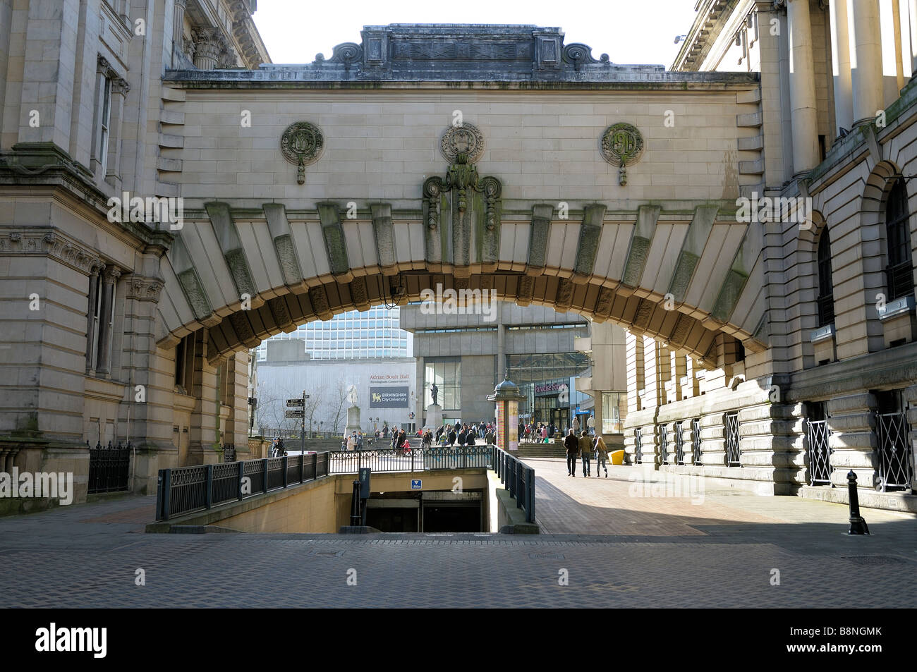 Archway over Edmund Street in Birmingham between Waterhall and Gas Hall ...