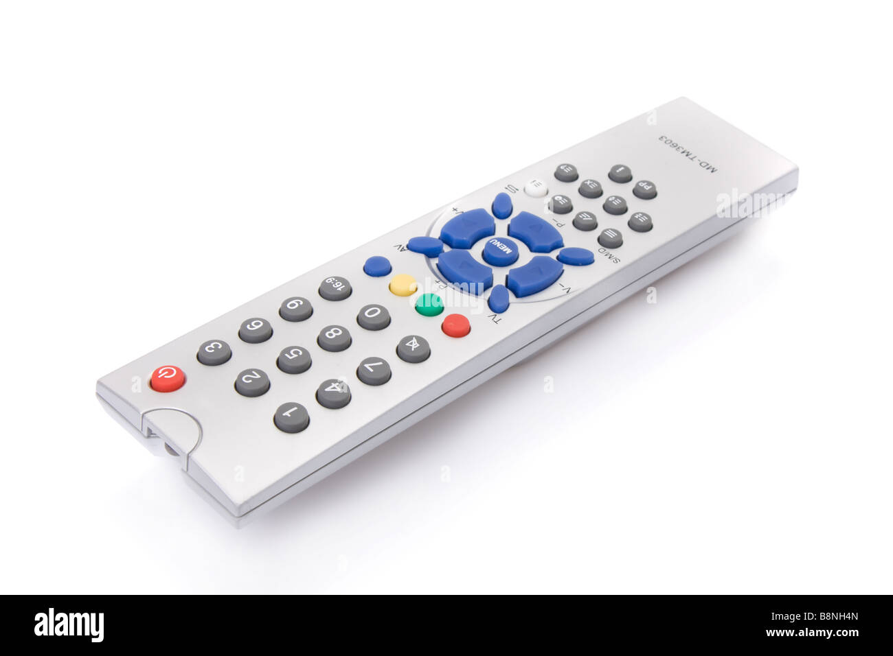 TV remote control isolated on white background Stock Photo - Alamy