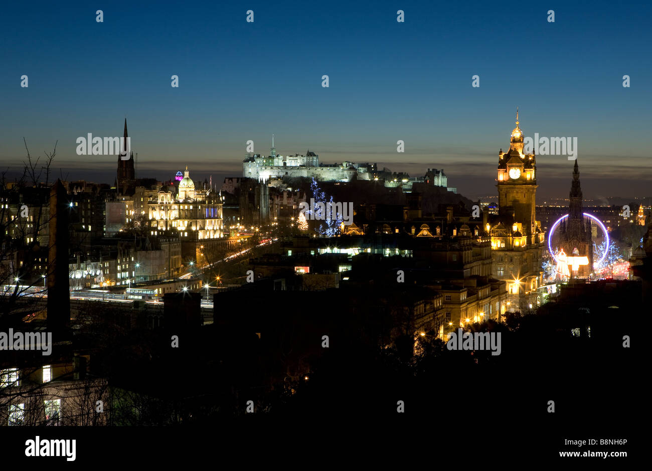 Edinburgh Castle Skyline Silhouette High Resolution Stock Photography ...