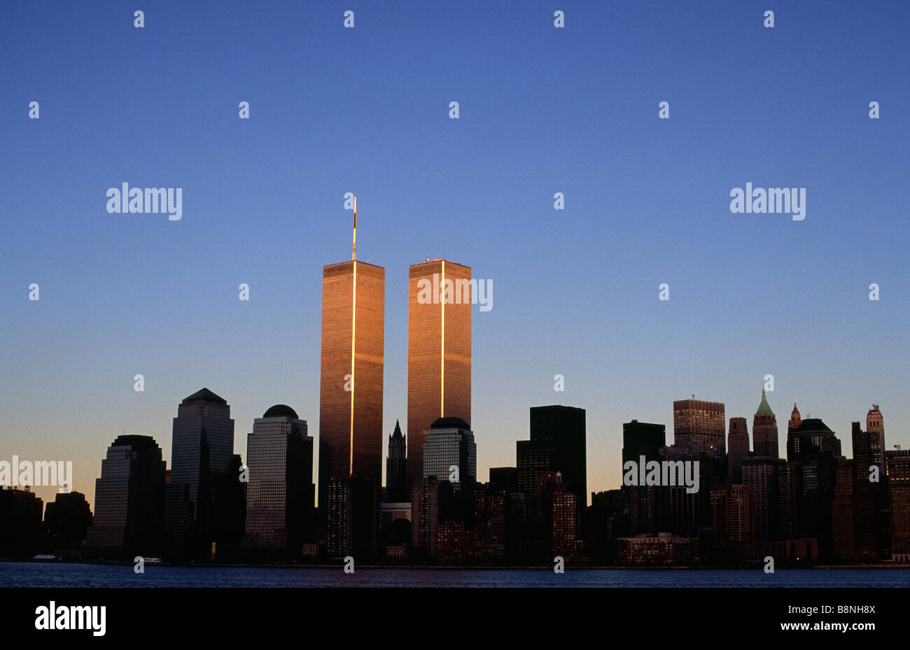 Sunset, World Trade Center, New York Stock Photo - Alamy