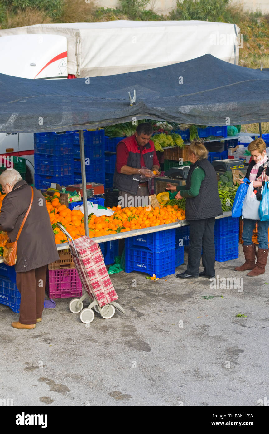 Fruit and Vegetable Stall La Marina Spanish Market Spain Stock Photo ...