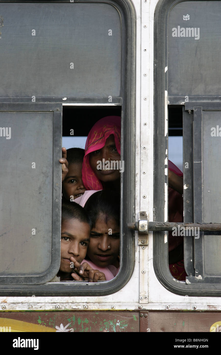 India bus side view hi-res stock photography and images - Alamy