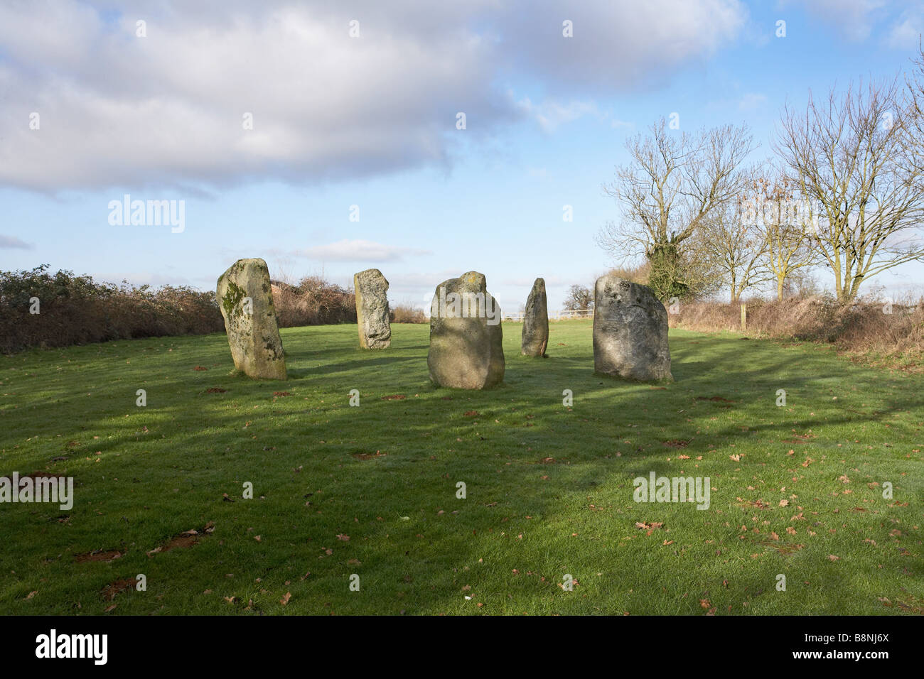 Private standing stones stone circle stonehenge in a garden field UK ...