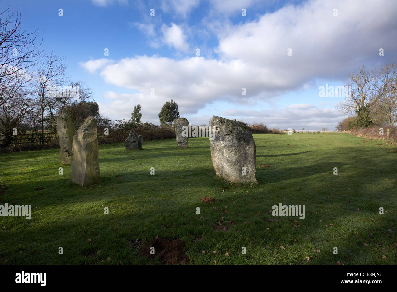 Private standing stones stone circle stonehenge in a garden field UK ...