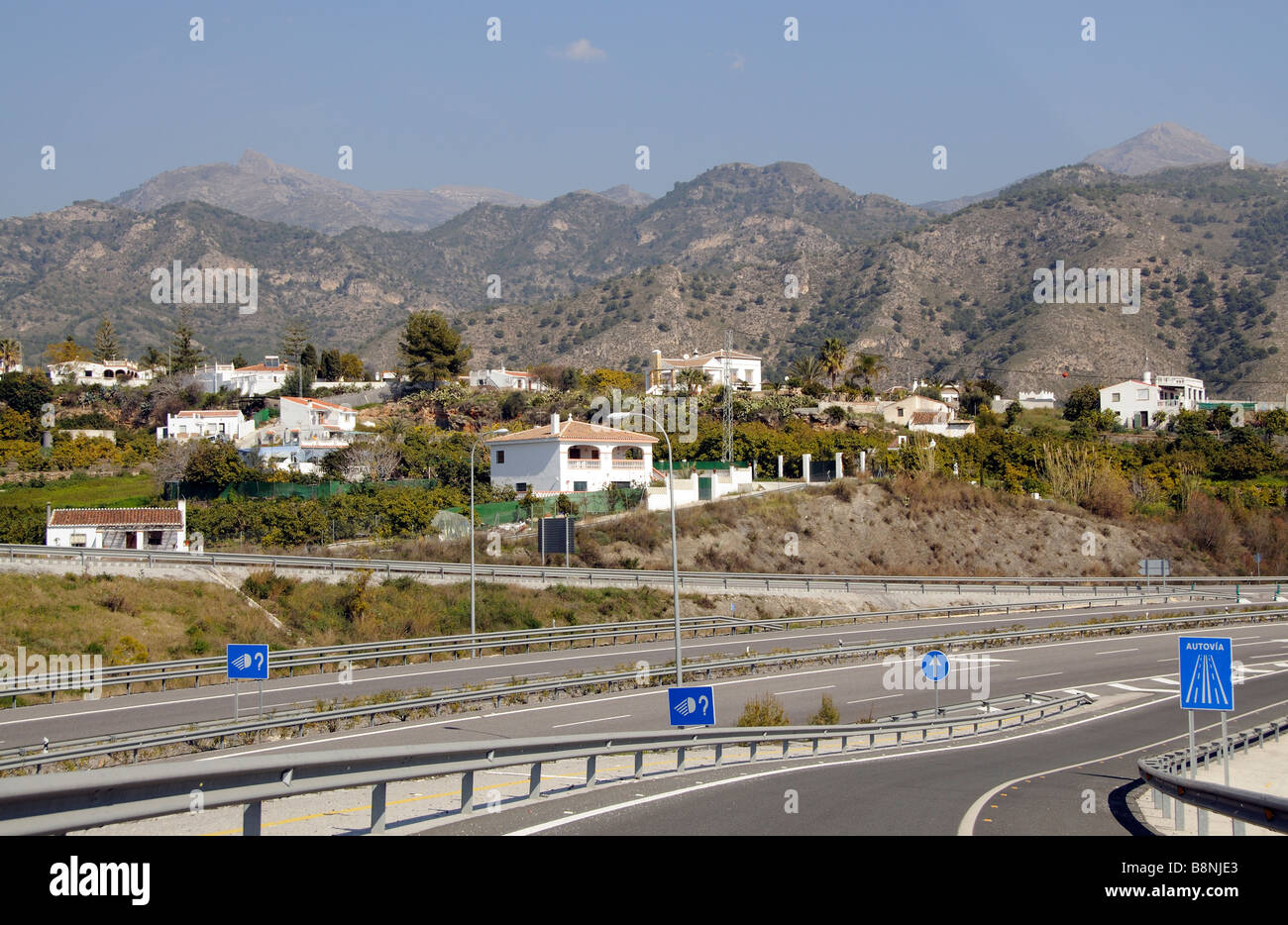 Motorway slip road hi-res stock photography and images - Alamy