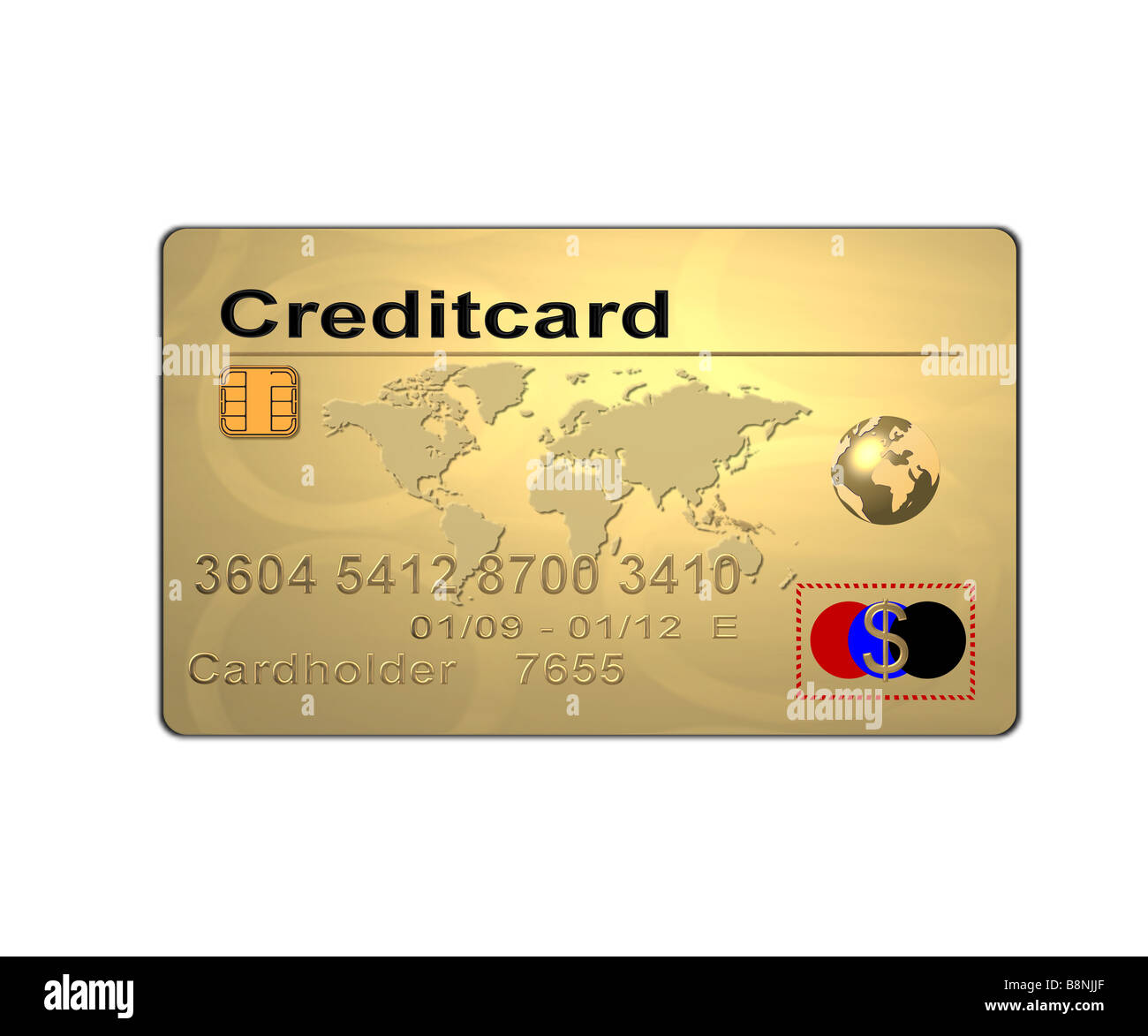 Golden 3d credit card hi-res stock photography and images - Alamy