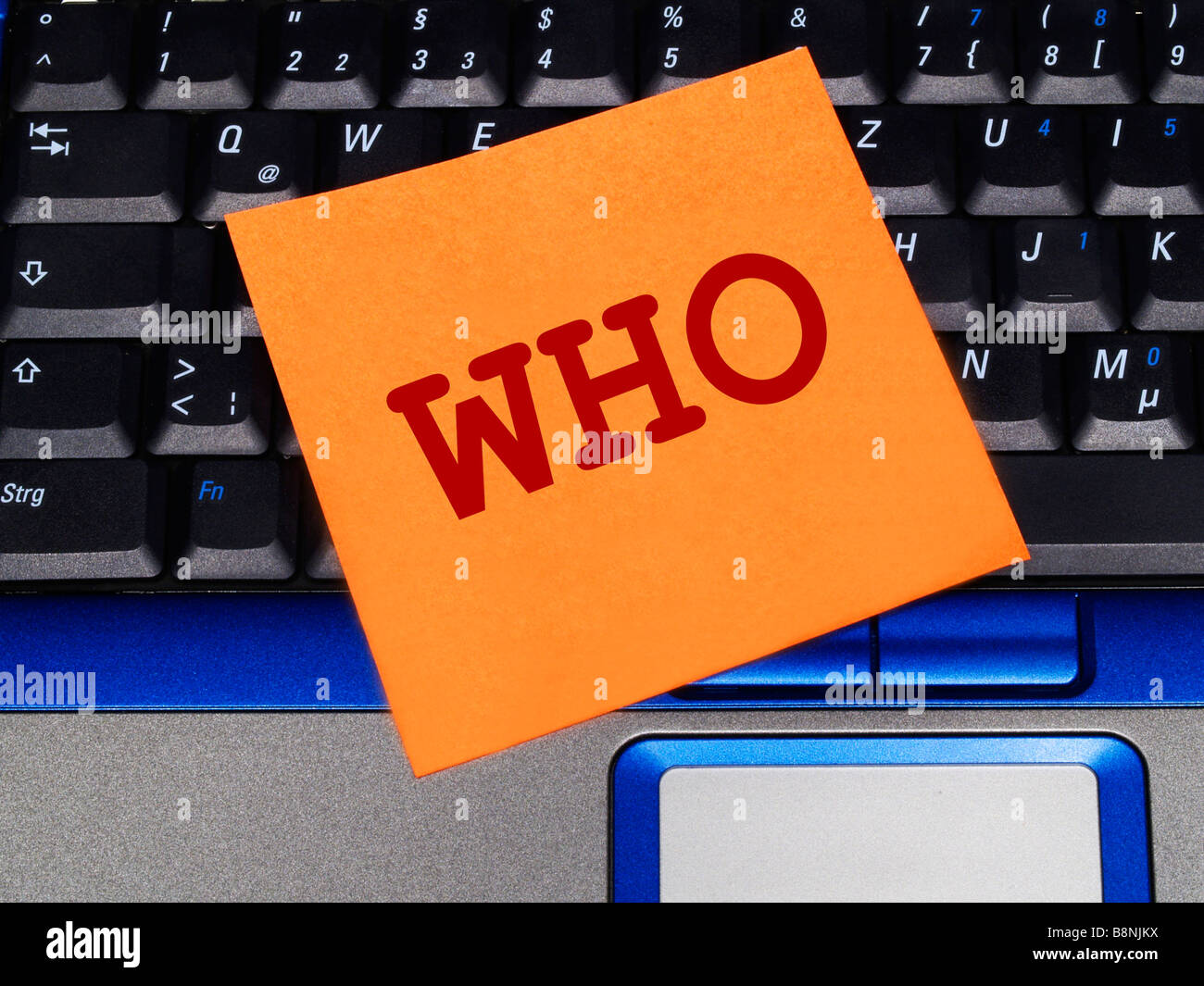 memo note on notebook, WHO Stock Photo - Alamy