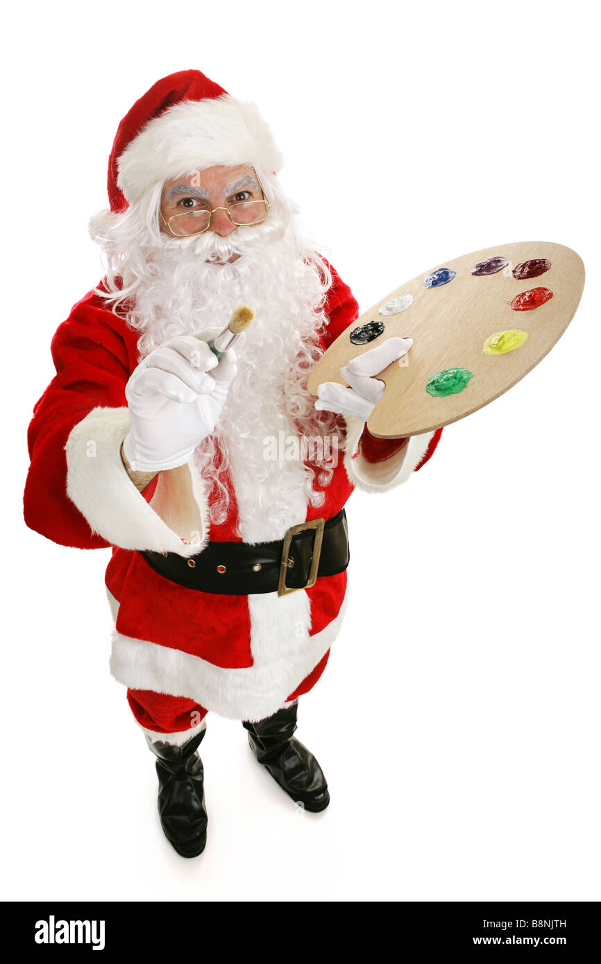 Santa clause at Christmas isolated on white background Stock Photo - Alamy