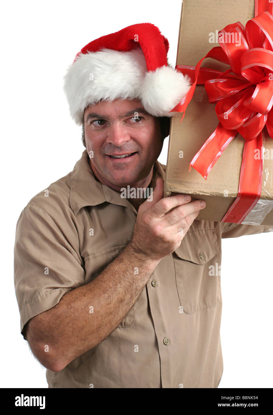 Delivery driver in blue uniform hi-res stock photography and images - Alamy