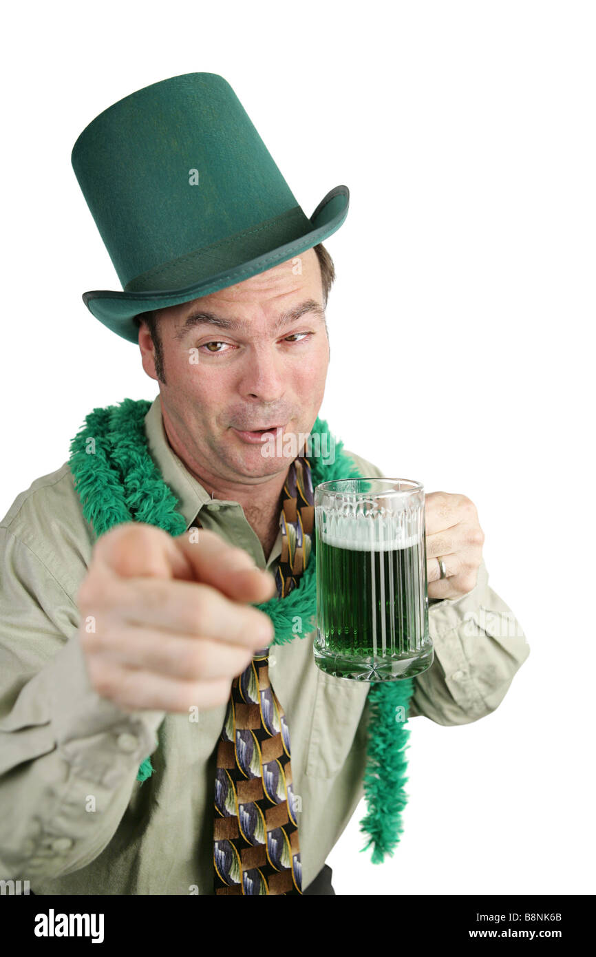 Series of an Irish man celebrating St. Patrick's Day Stock Photo - Alamy