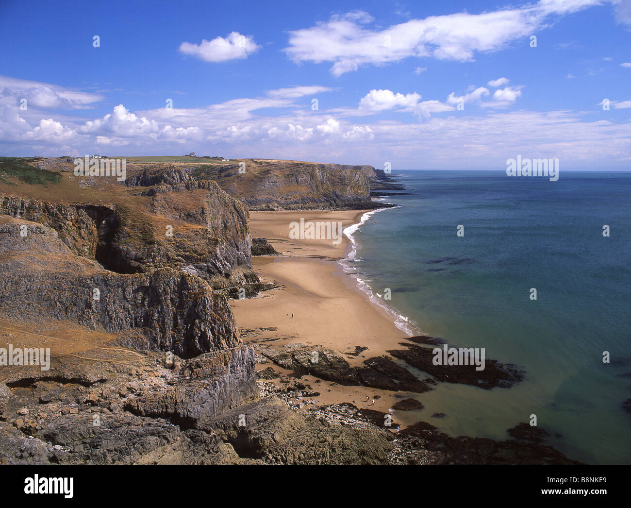 Mewslade Bay Near Rhossili Gower Peninsula South Wales UK Stock Photo ...