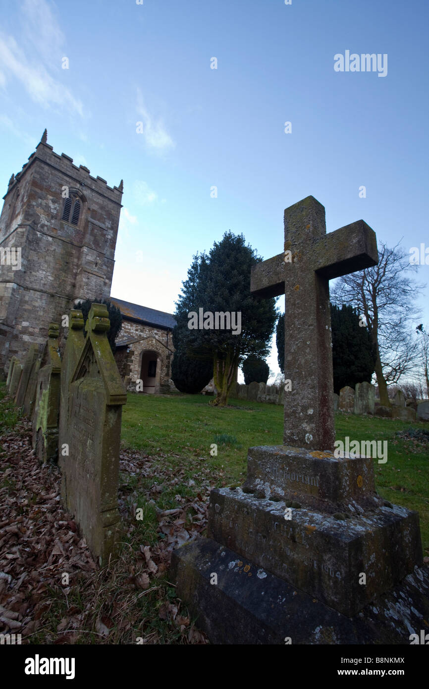 St Adelwold church in Alvingham near Louth, Lincolnshire. A small ...