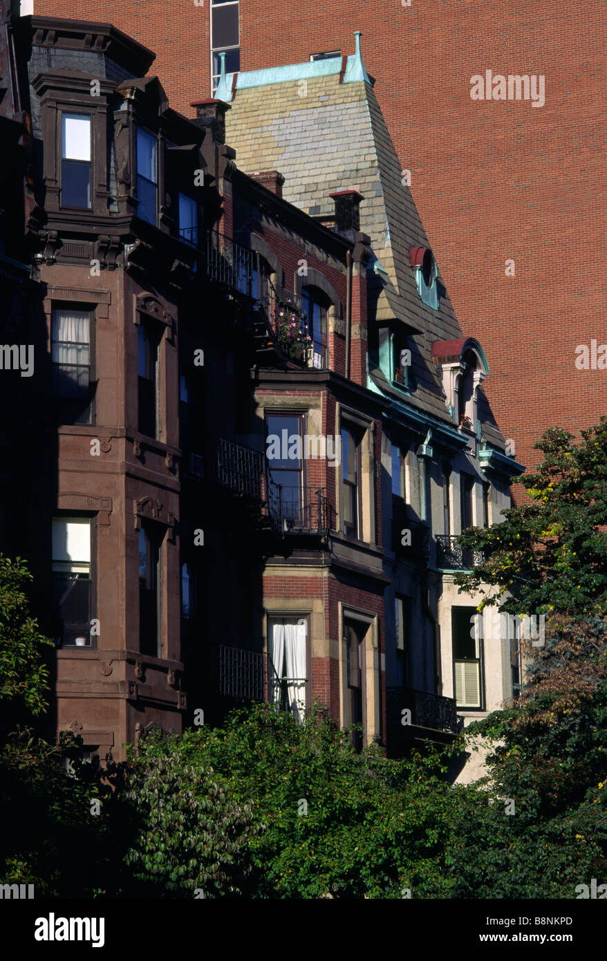 Boston brownstones hi-res stock photography and images - Alamy