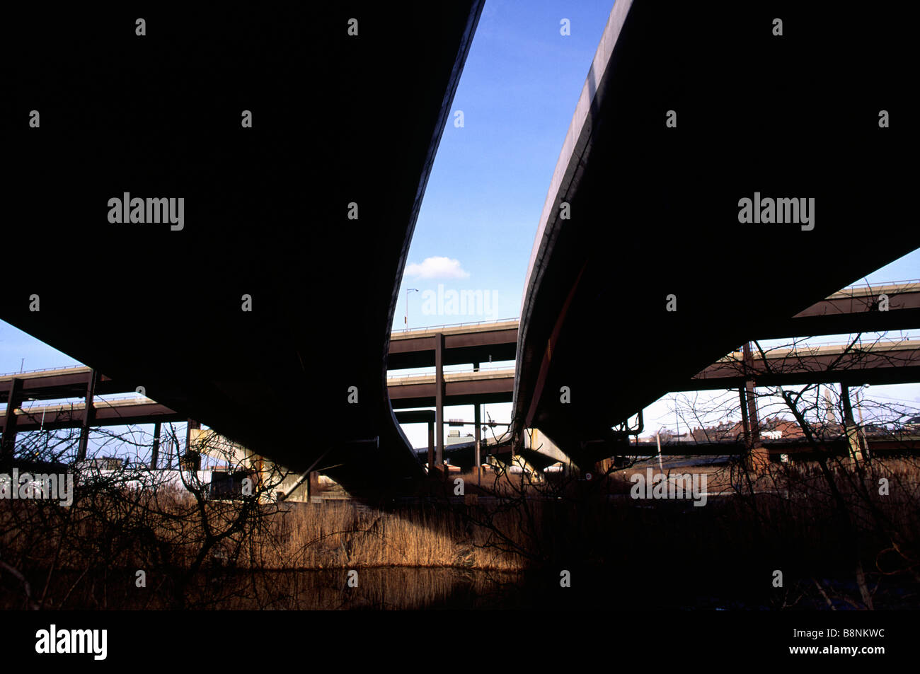 Highway interchange, Boston, Massachusetts Stock Photo - Alamy