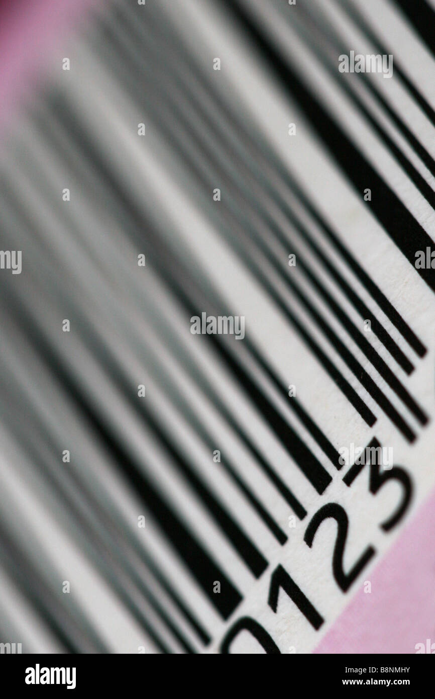 Product barcode containing numbers 123 Stock Photo - Alamy