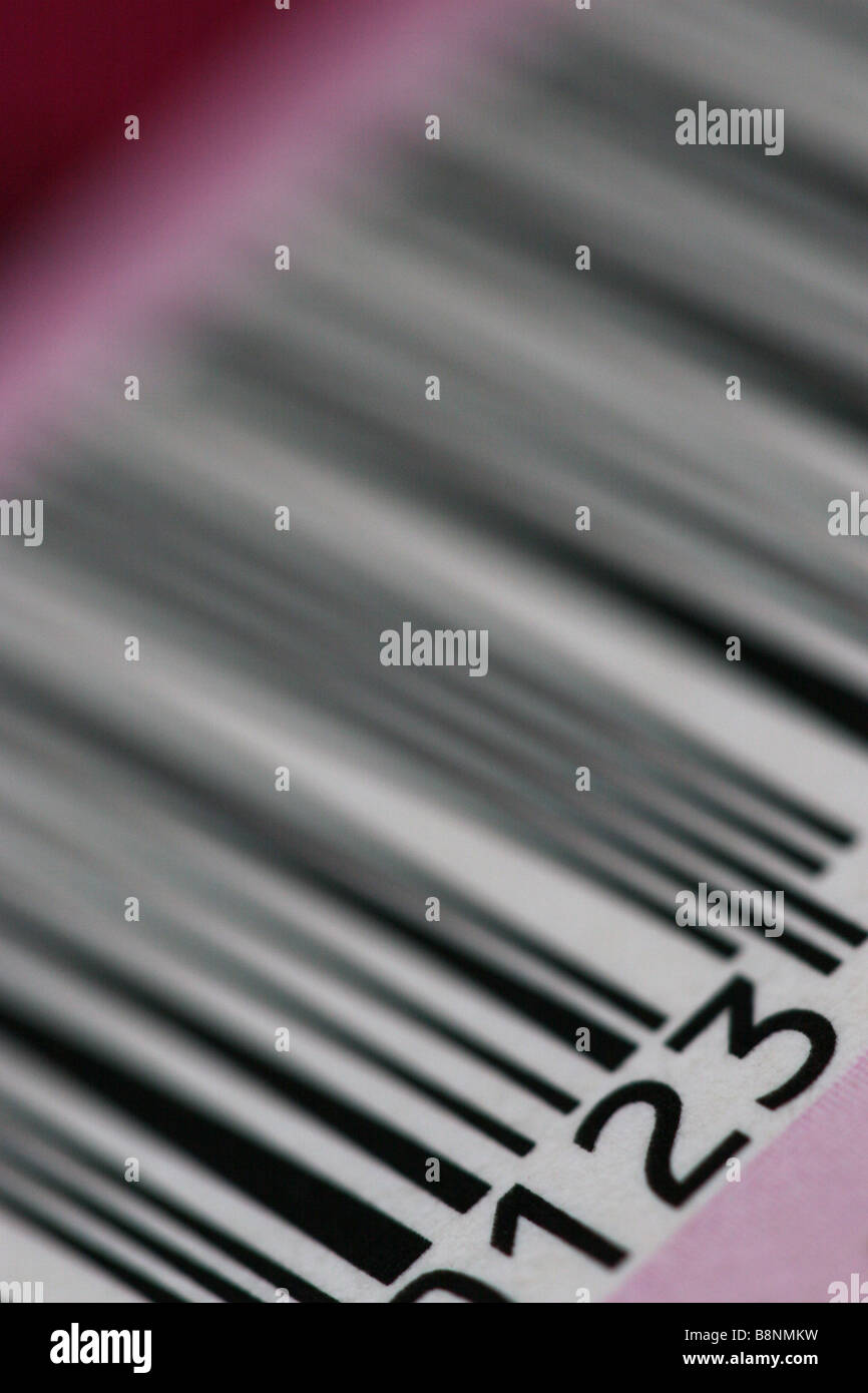 Product barcode containing numbers 123 Stock Photo - Alamy