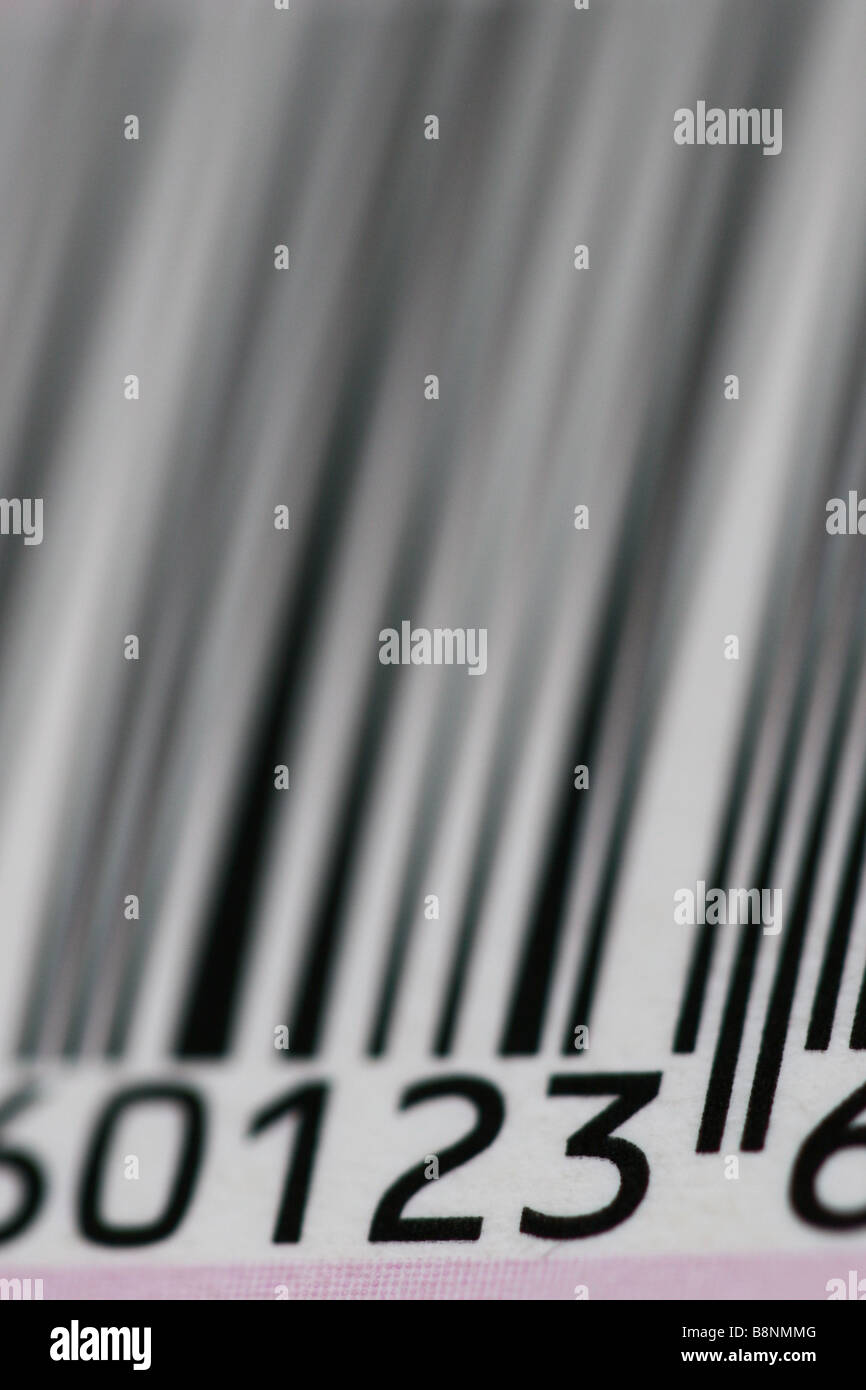 Product barcode containing numbers 123 Stock Photo - Alamy