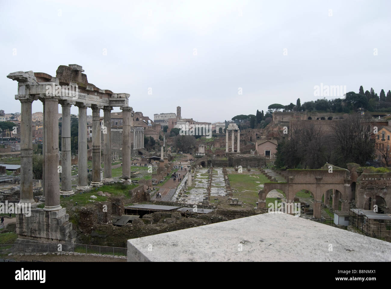 the excavations of the Roman forum Stock Photo - Alamy