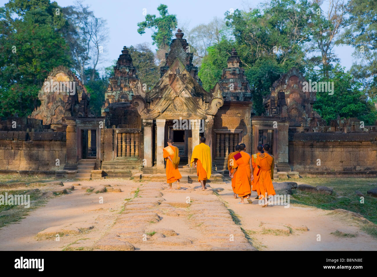 Banteay Srei Angkor Wat Complex Cambodia Blessing of new temple Stock ...