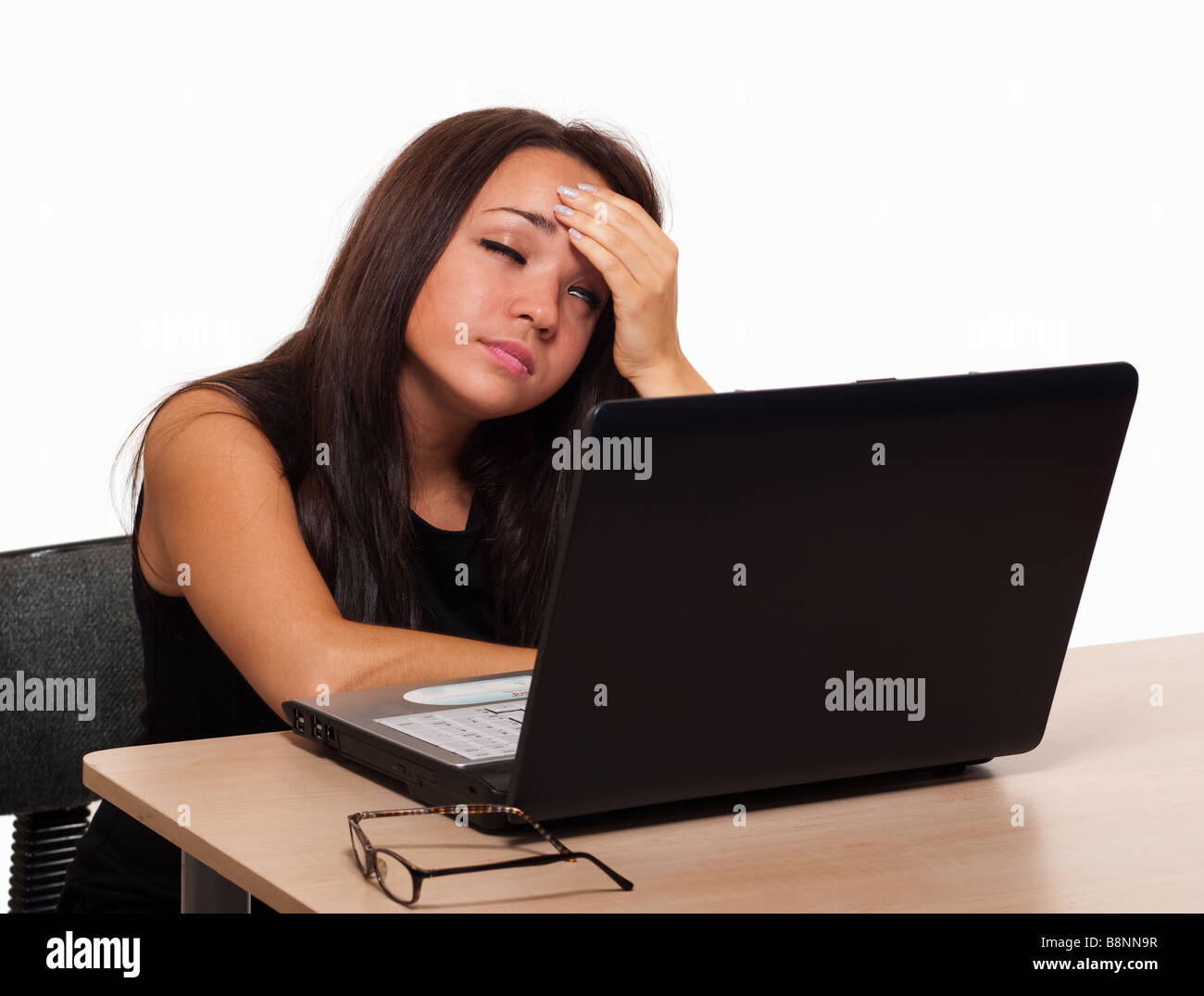 Bored at work Stock Photo - Alamy
