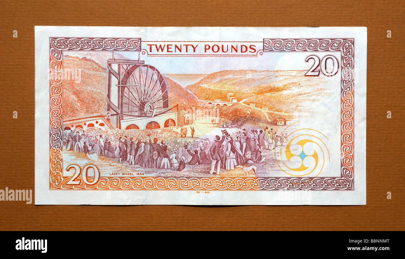 Isle of Man 20 Twenty Pound Bank note Stock Photo - Alamy