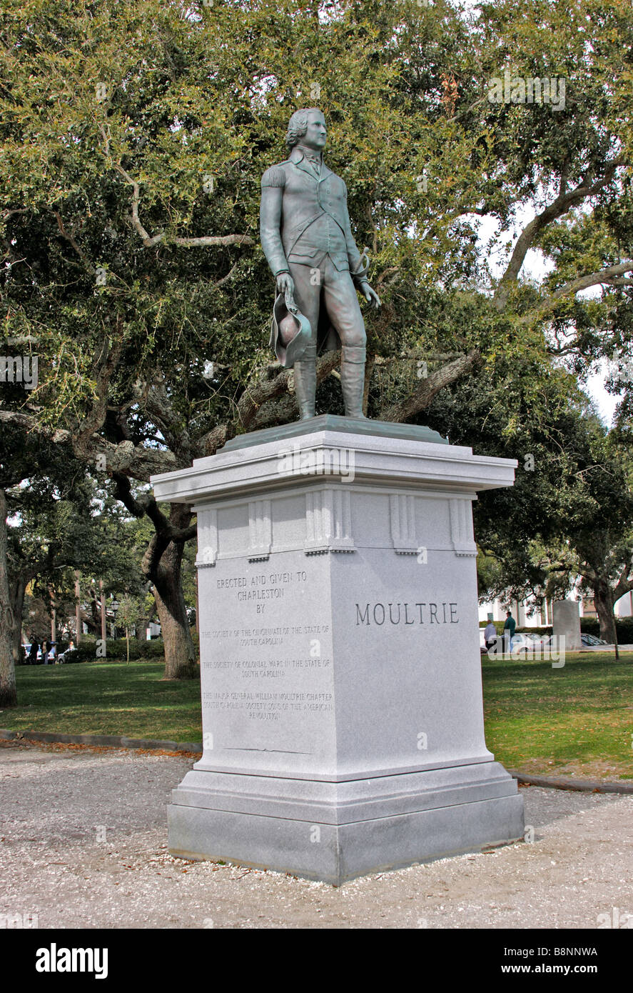 Statue of Revolutionary War hero William Moultrie at his hometown of ...