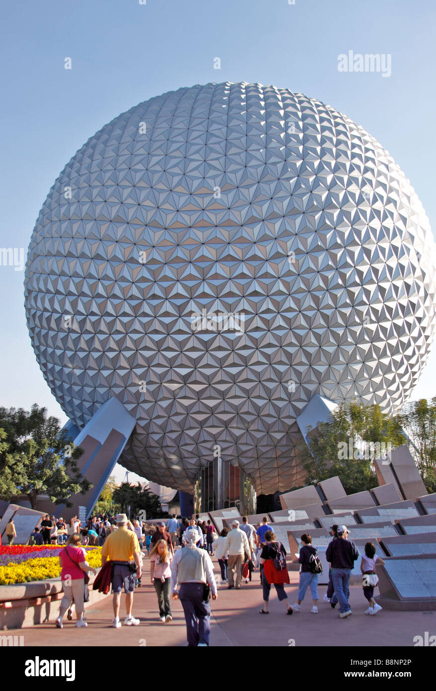 Spaceship Earth geodesic dome, Epcot Center theme park, Walt Disney World, Orlando, Florida, USA ...