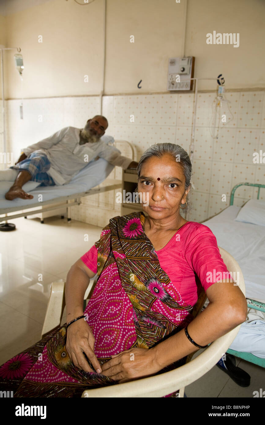 Relative with a patient in a general ward of the New Civil Hospital ...