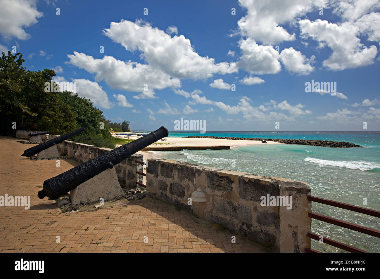 English iron cannons from 17th century at Needham's Point, Barbados ...