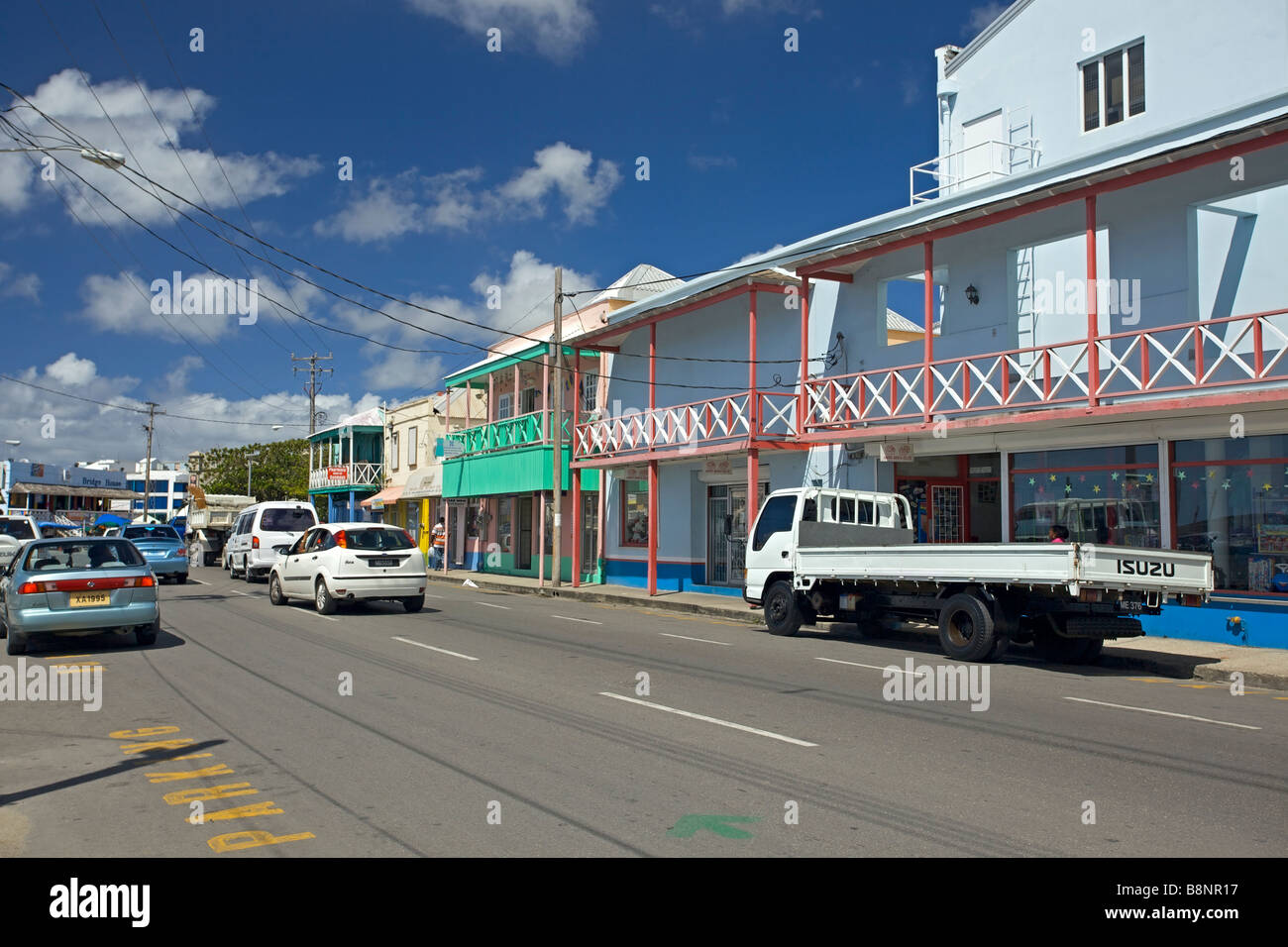 Bay Street activities in downtown Bridgetown, Barbados, "West Indies ...