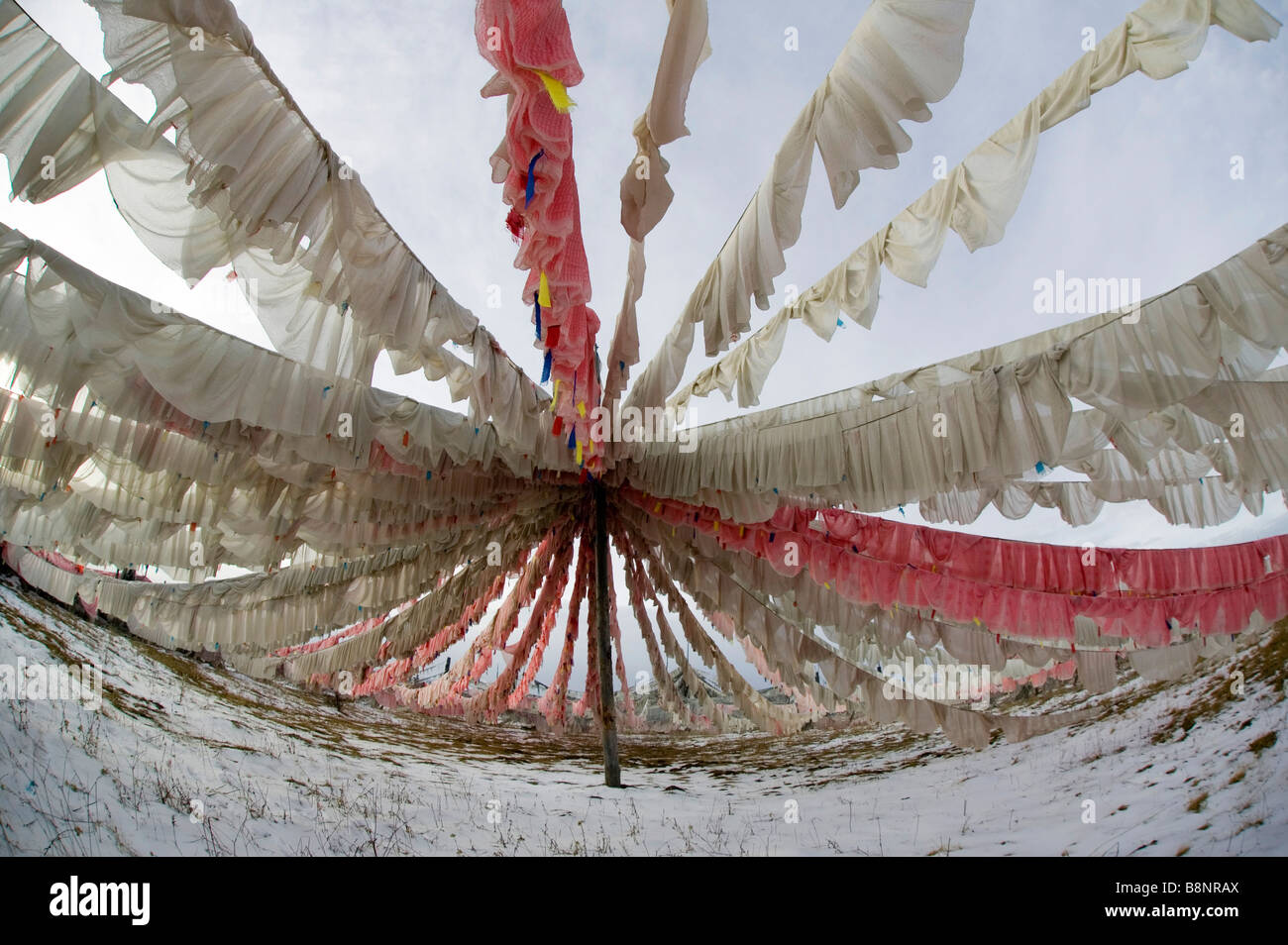 Prayer flag pole hi-res stock photography and images - Alamy