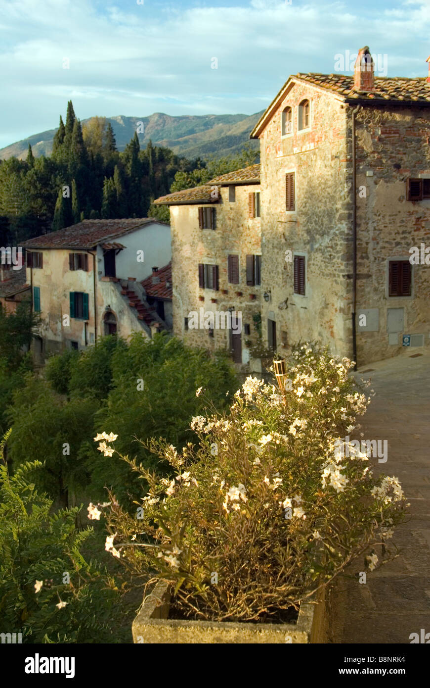 The charming Tuscan village Borro in the province of Arezzo is almost ...