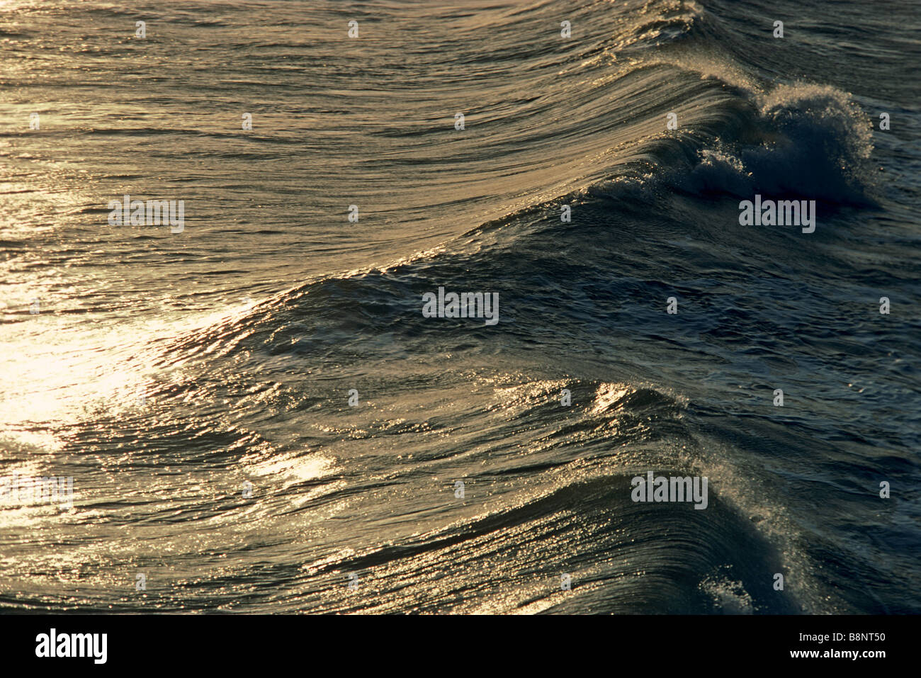 SUN REFLECTION ON THE WAVE Stock Photo - Alamy