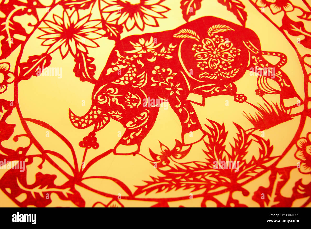 Cut Or Torn Paper Of Ox Stock Photo - Alamy