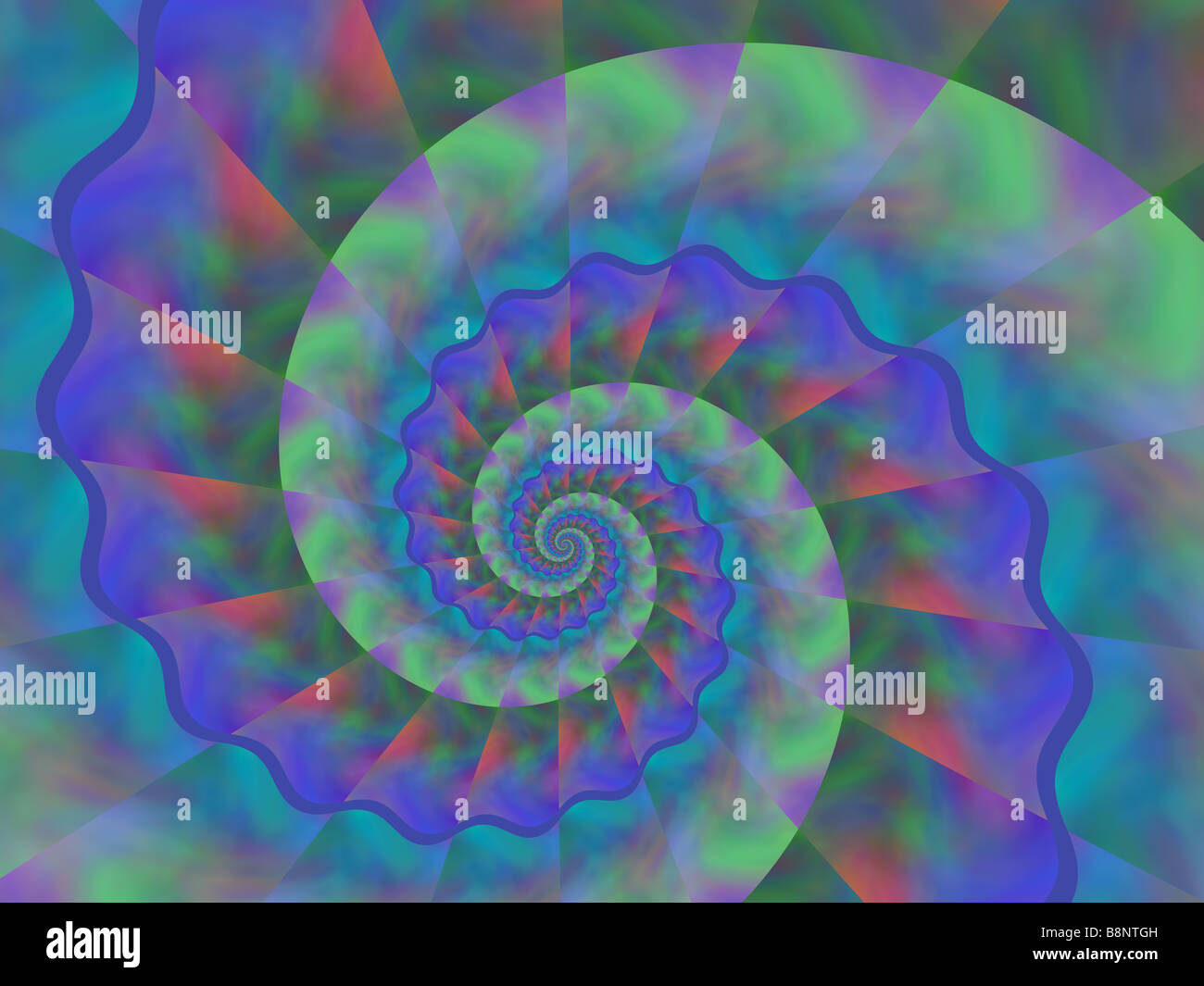 Blue green spiral hi-res stock photography and images - Alamy