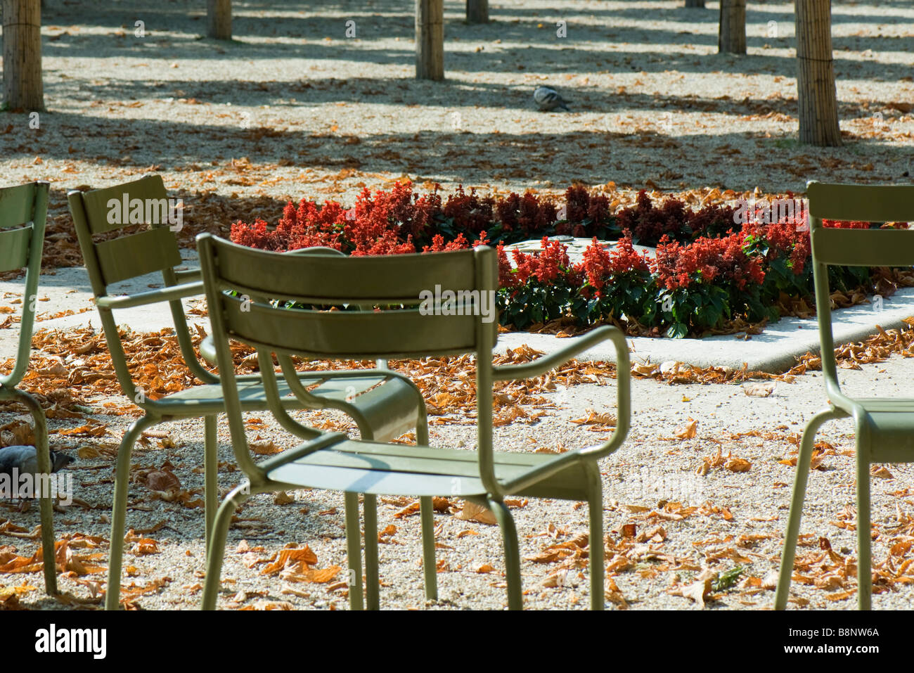 France, Paris, metal chairs in park Stock Photo - Alamy
