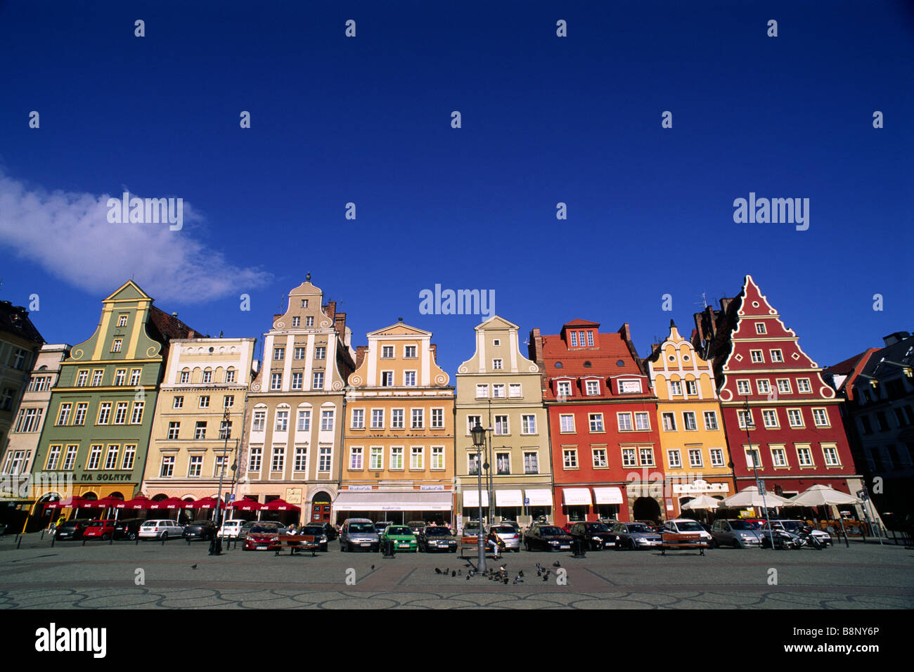 Poland, Wroclaw, Rynek, Salt Market Square houses Stock Photo - Alamy