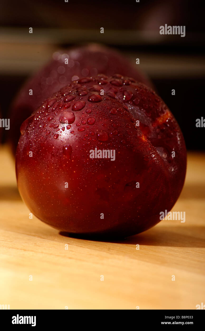 Plum fruit food close up hi-res stock photography and images - Alamy