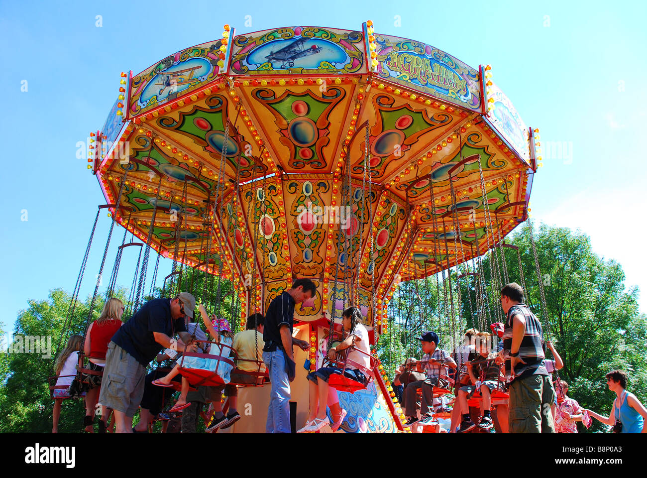 A funfair ride in Hyde Park, London Stock Photo - Alamy