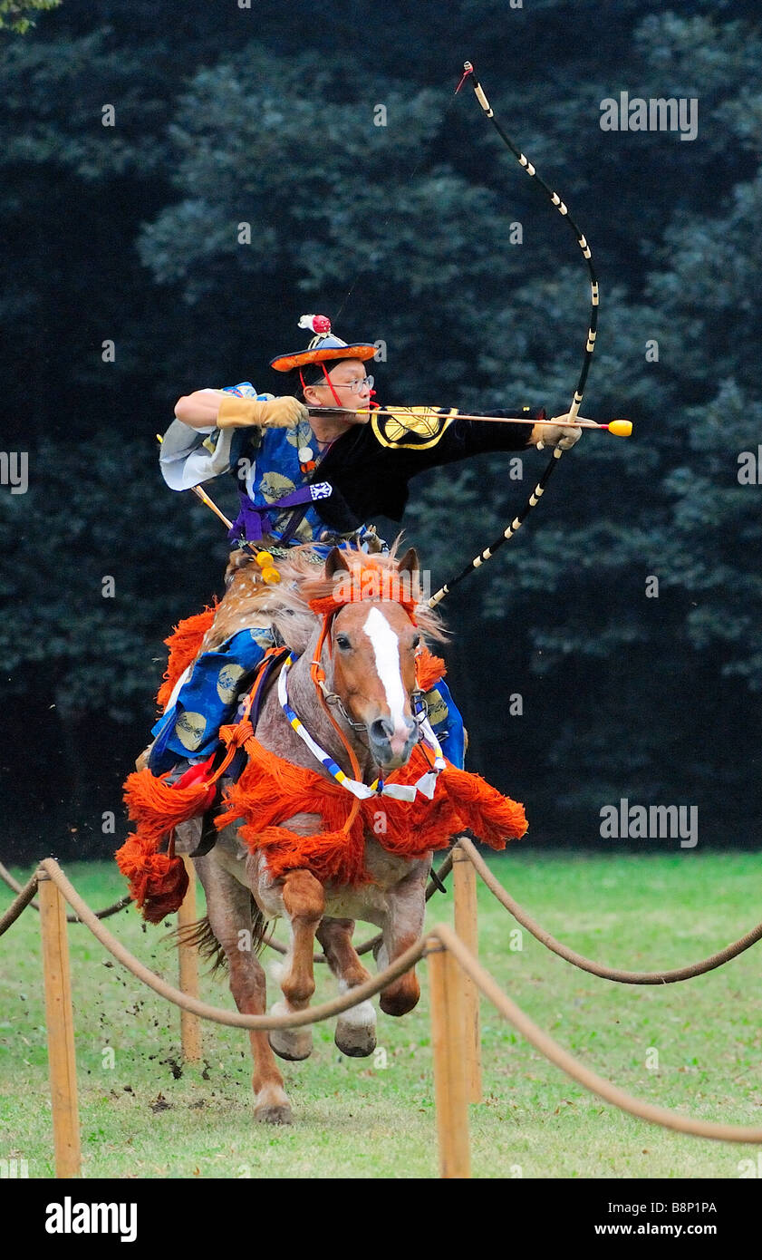 Horseback archer demonstrating Samurai Skills - Tokyo, Japan Stock ...