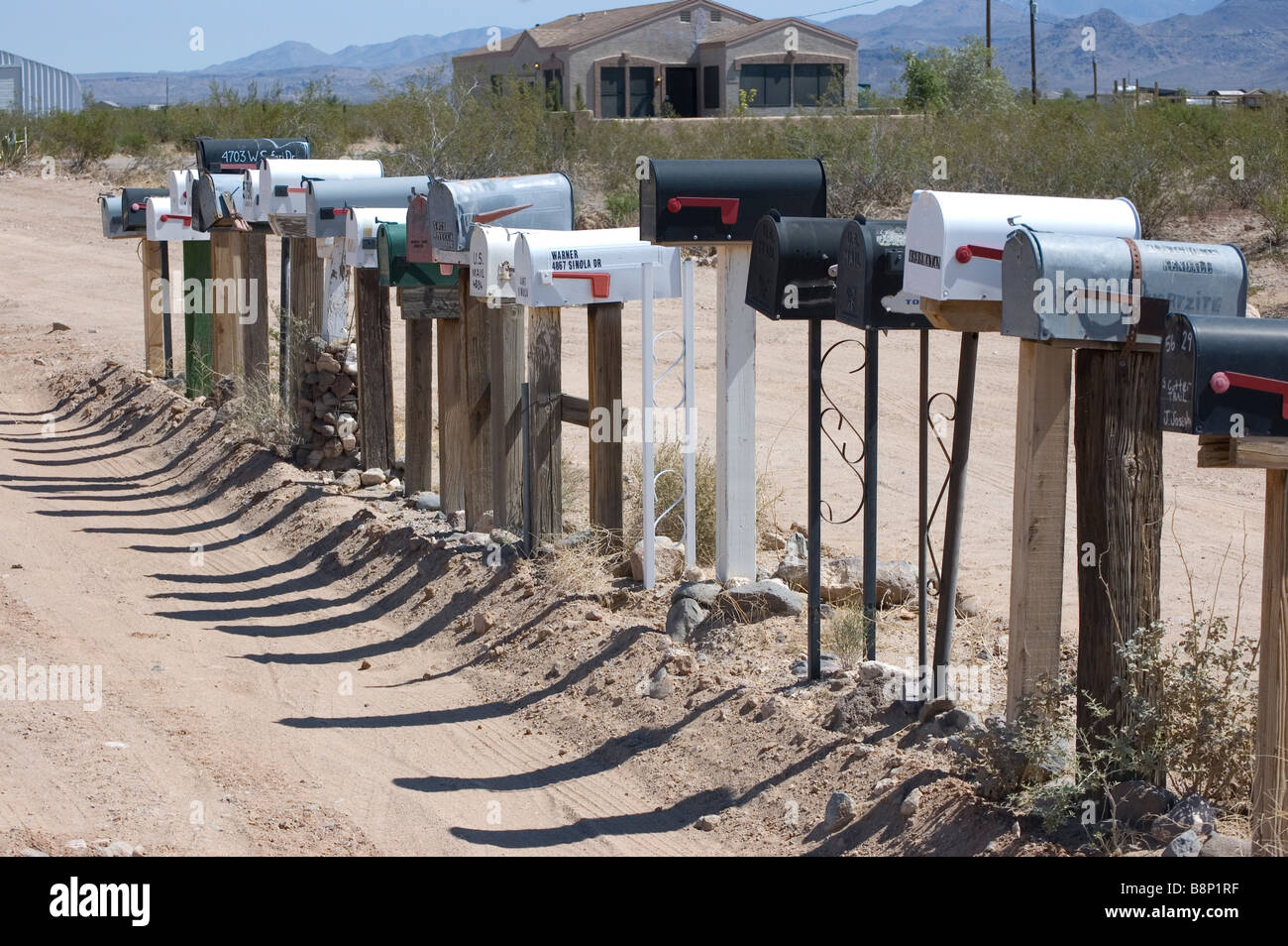 US Mail Boxes on Route 66 Arizona Stock Photo - Alamy