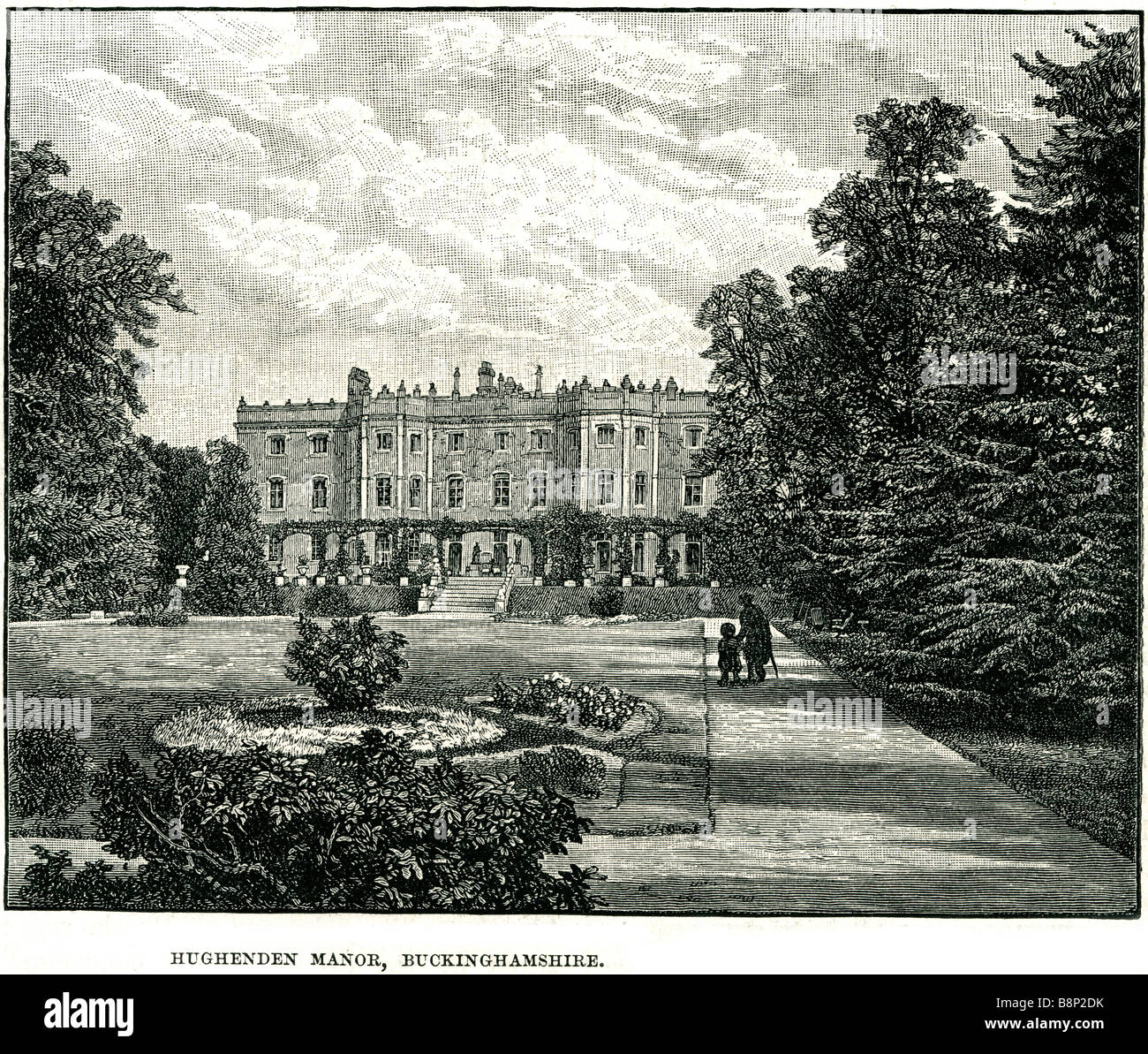 Hughenden manor is a red brick georgian mansion hi-res stock ...