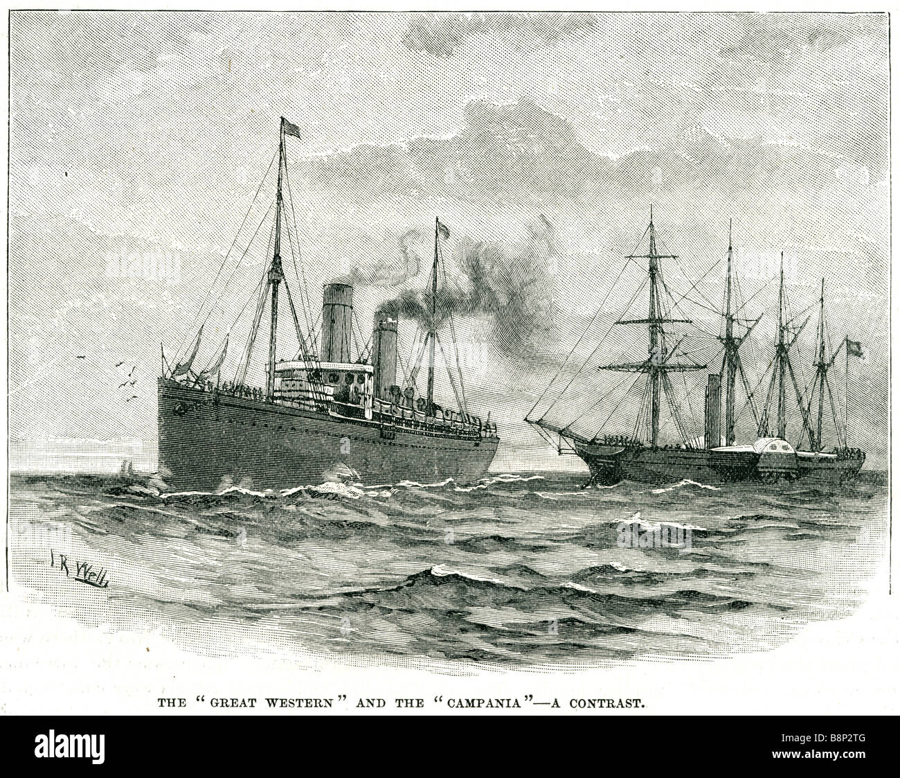Great Western RMS Campania 1891 1838 Stock Photo - Alamy