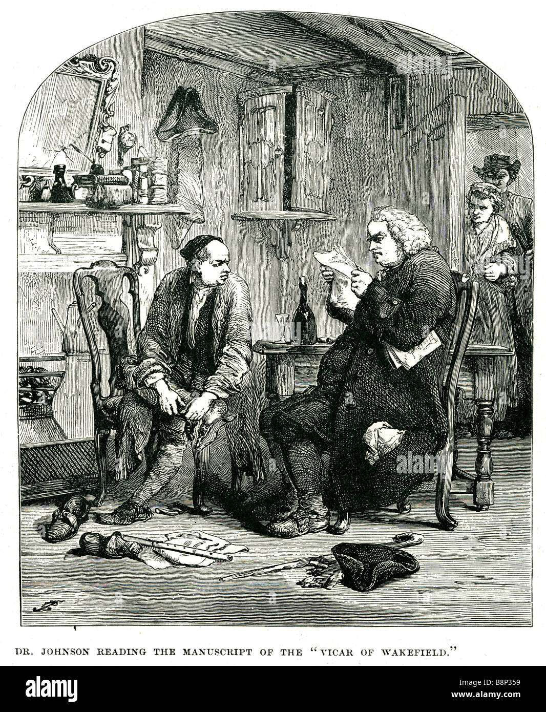 dr johnson reading the manuscript vicar of wakefield Samuel English ...