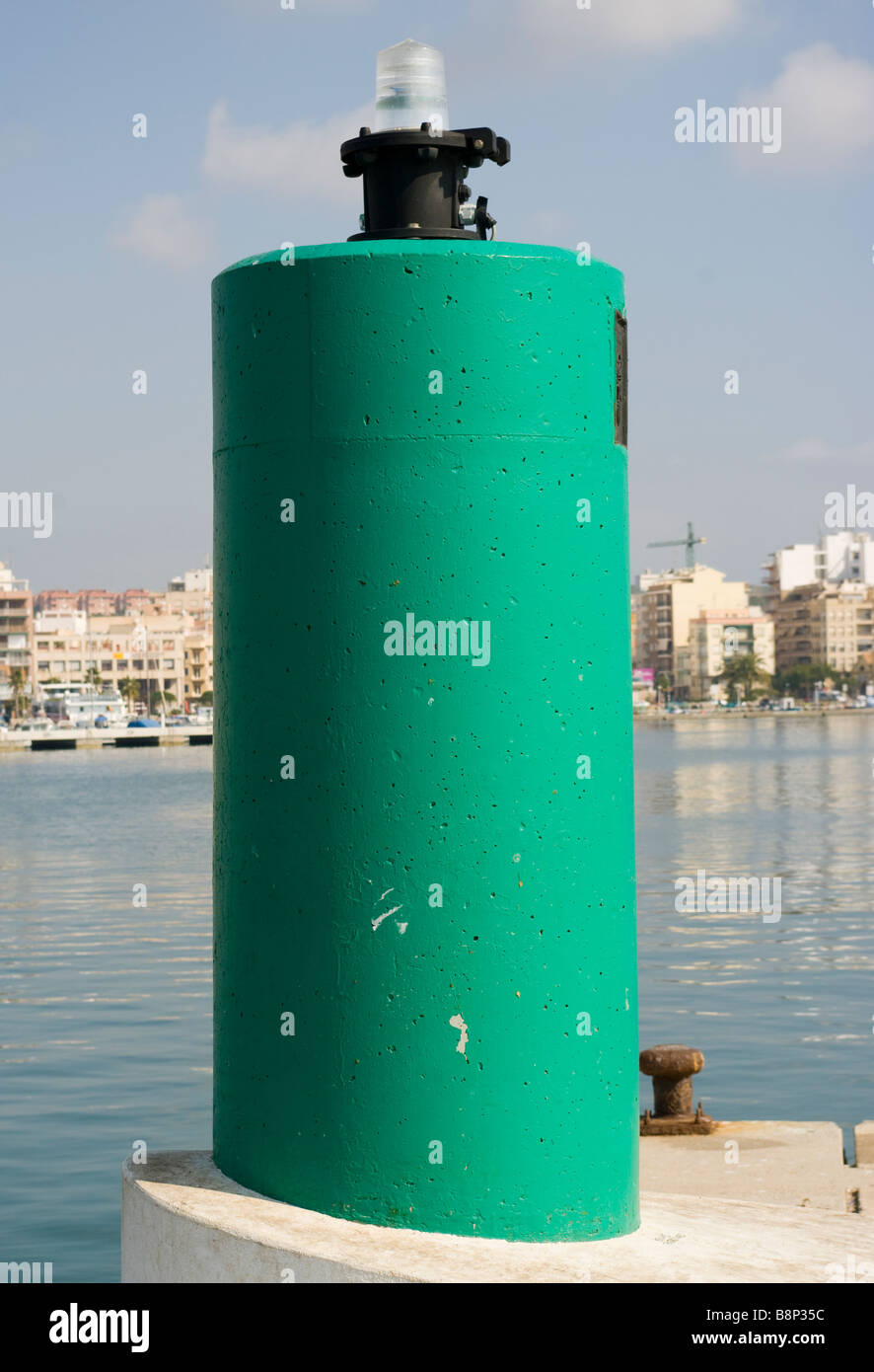 Marina or harbour entrance with port and starboard hi-res stock ...