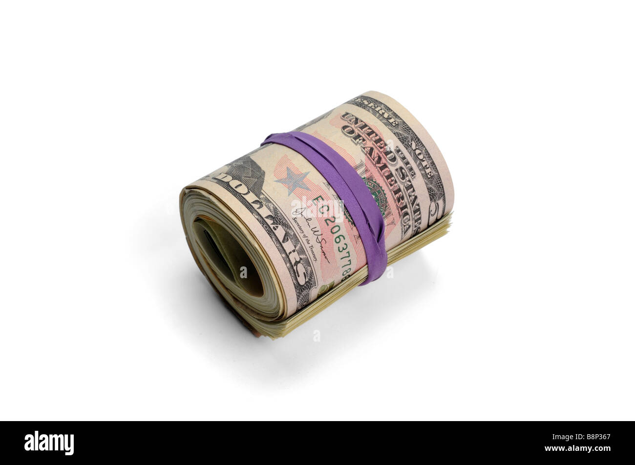 Roll of dollar bills Stock Photo - Alamy